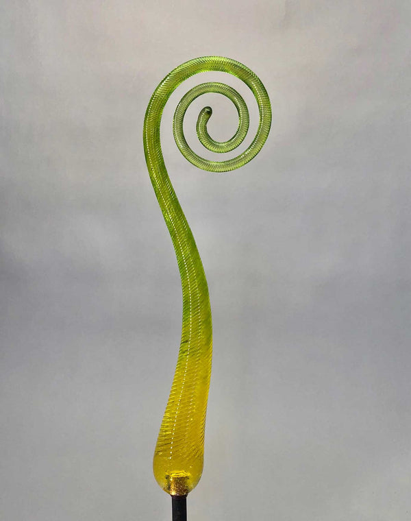 Tall Fern Citron Green Yellow - Island Art Glass